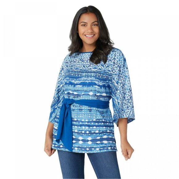 Belle by Kim Gravel | Tops | Nwt Belle By Kim Gravel Tunic Top Xxs Blue ...